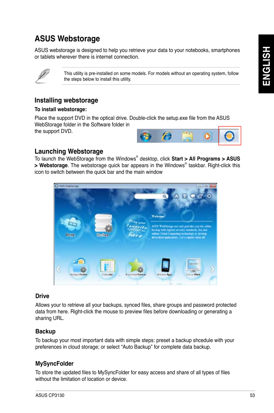Asus CP3130: Инструкция и руководство, Asus ai manager, En g li sh en g lis h
