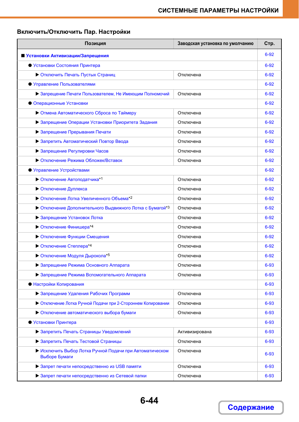 Sharp MX-M362N: Инструкция и руководство, СИСТЕМНЫЕ ПАРАМЕТРЫ НАСТРОЙКИ ...